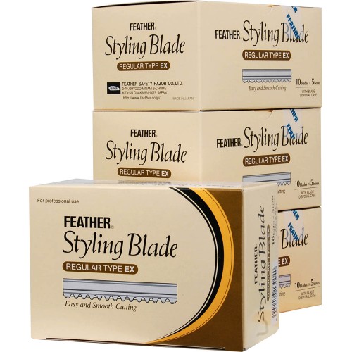 Feather Styling Blades 4x Voordeelverpakking (200 mesjes + 4 dispensers)